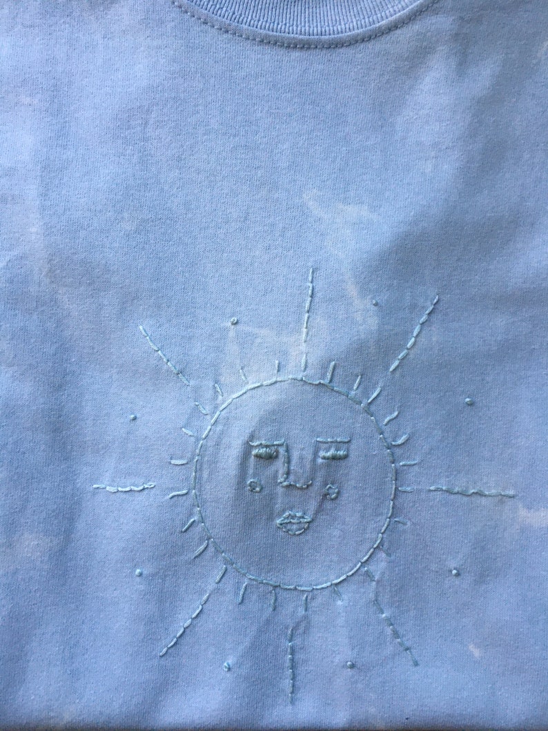 Hand Embroidered Sun Shirt - Etsy