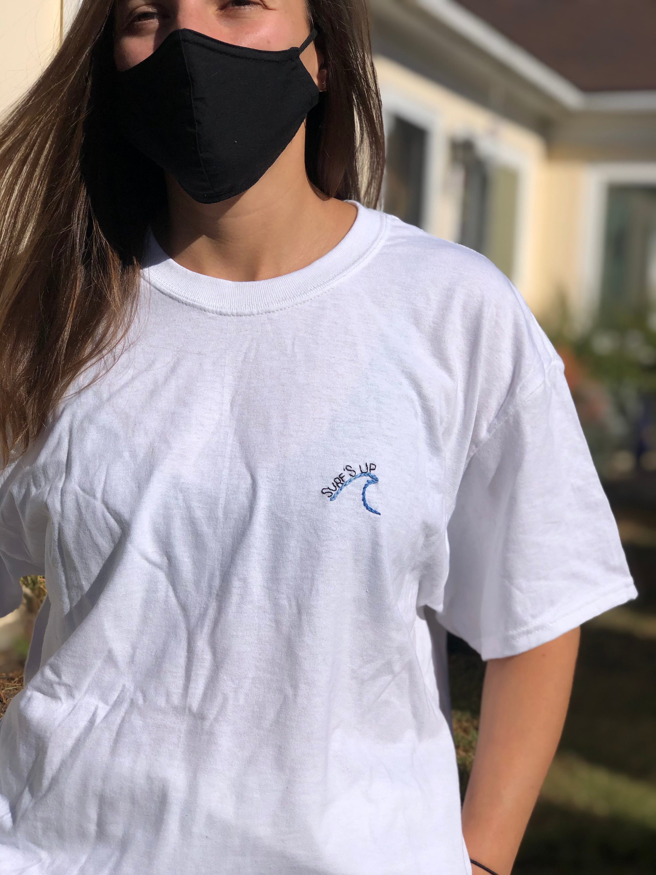 Hand Embroidered T-shirt - Surf's Up - Etsy