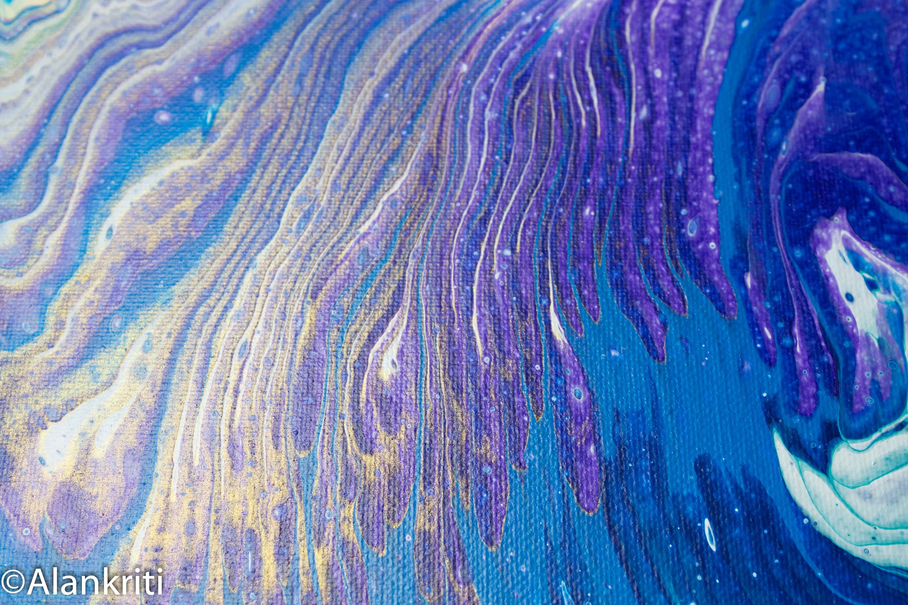 Cosmic Colors 9 X 12 Inch Canvas Fluid Art Handmade - Etsy