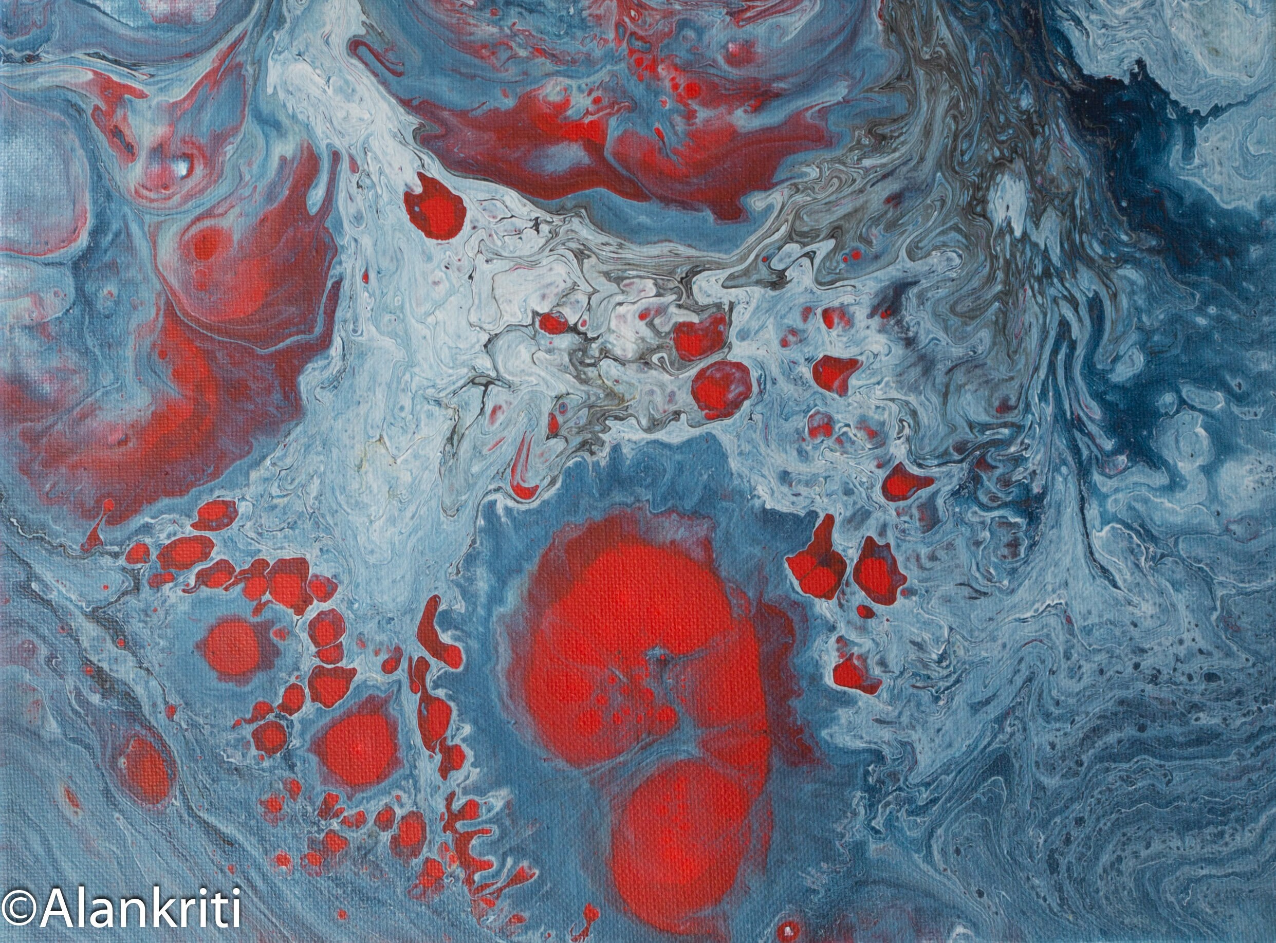 Cosmic Colors 9 X 12 Inch Canvas Fluid Art Handmade - Etsy