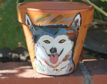 Husky Plant Pot | Etsy