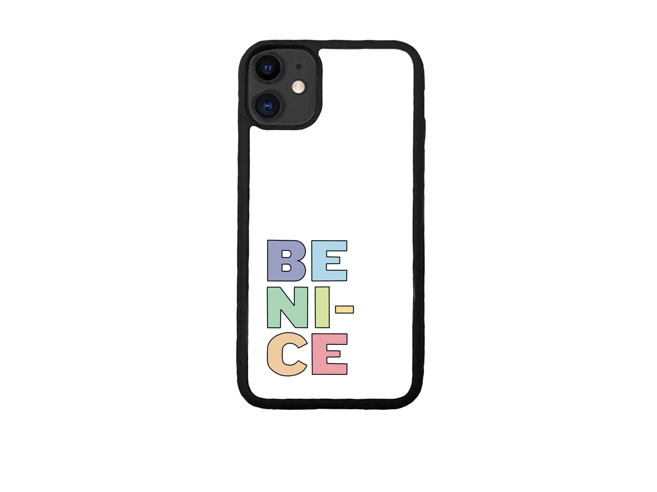 Colorful "be Nice" Phone Case - Etsy UK