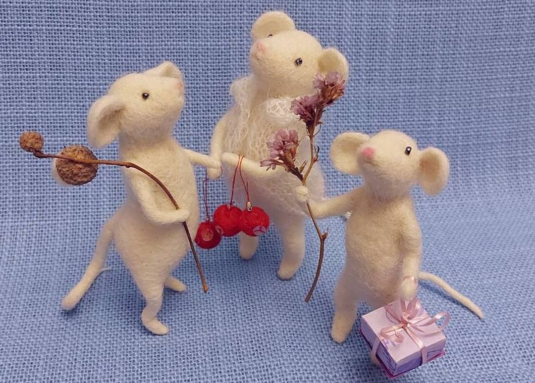 Felted Mouse/ Handmade/ Mouse Figurines/ Made in Ukraine/ Felt Mice ...