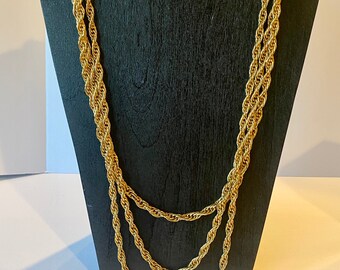 Graduated Rope Chain Necklace | Etsy