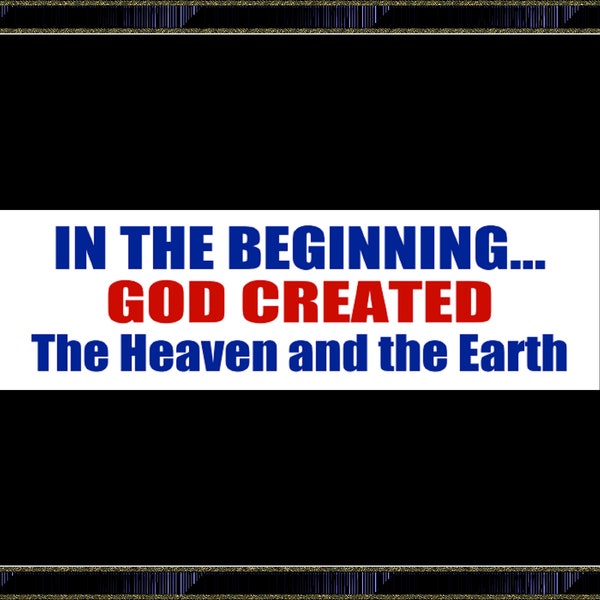 In the Beginning God Created the Heavens and the Earth - Etsy