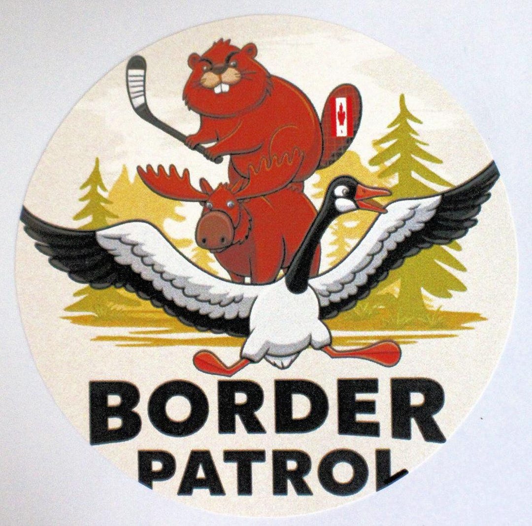 Canadian Border Patrol PVC Sticker: Beaver, Moose, Goose (set of 6) - Etsy