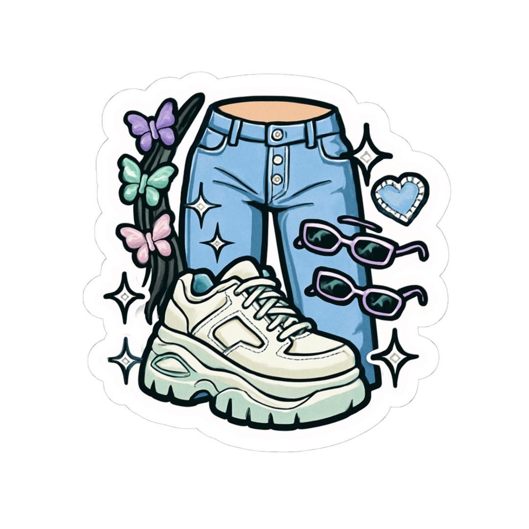 Retro 2000s Gen Z Vinyl Kiss-cut Sticker - Etsy
