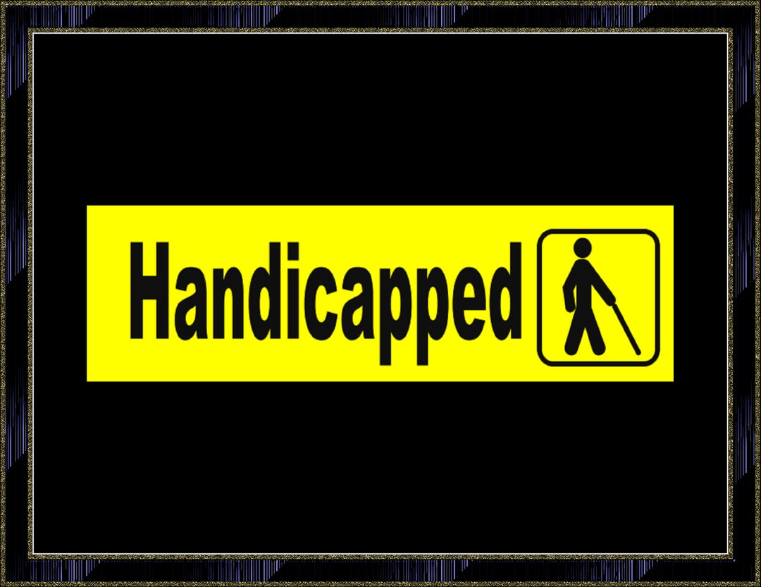 Handicapped Bumper Sticker - Etsy