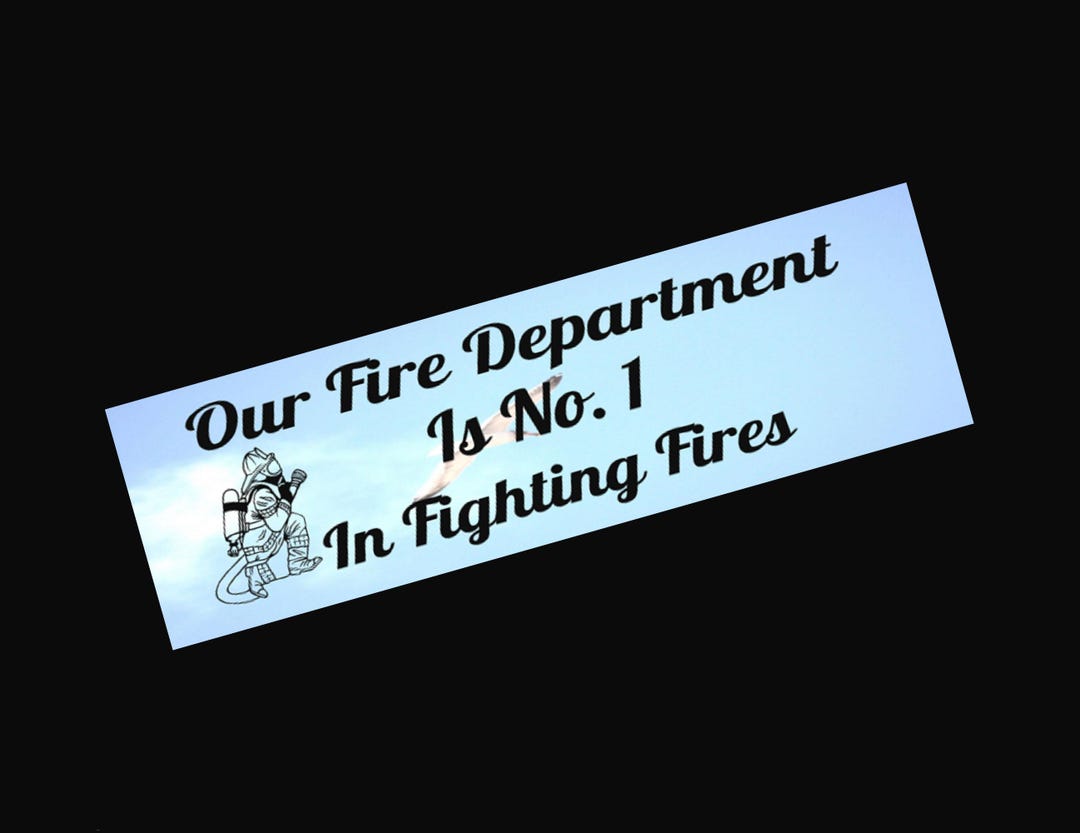 Fire Department No. 1 Bumper Sticker - Weatherproof Vinyl Car Decal - Etsy
