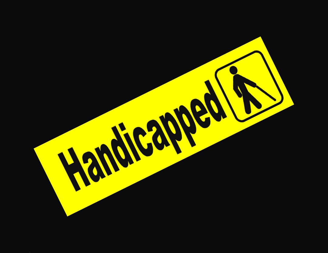 Handicapped Bumper Sticker: Accessibility Vinyl Car Decal (3" X 10") - Etsy