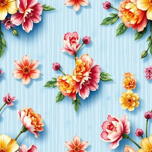Repeating Pattern With a Floral Theme - Etsy