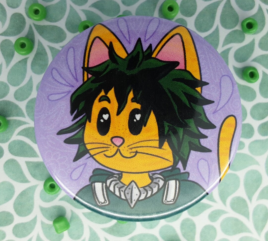 Deku Cat Badge - Etsy