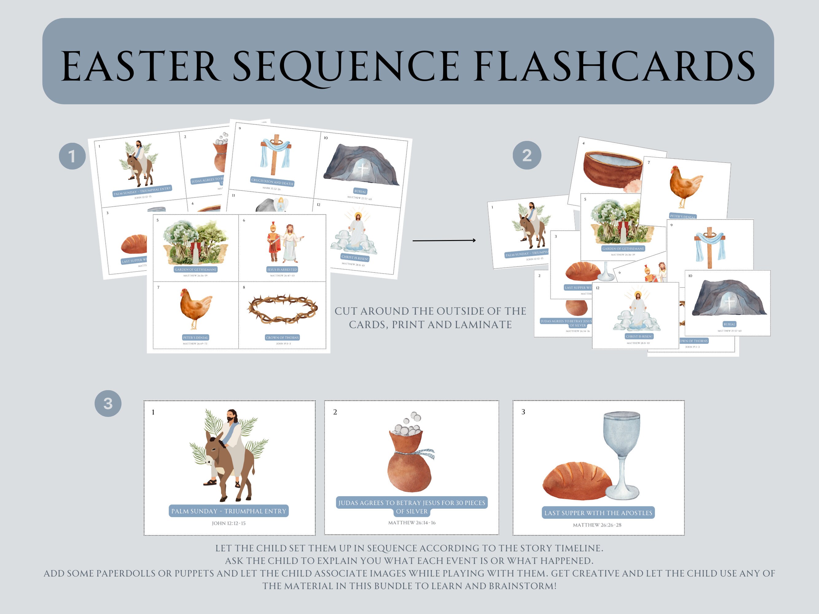 Easter Bible Story for Kids Easter Activities Printable Pack Easter ...