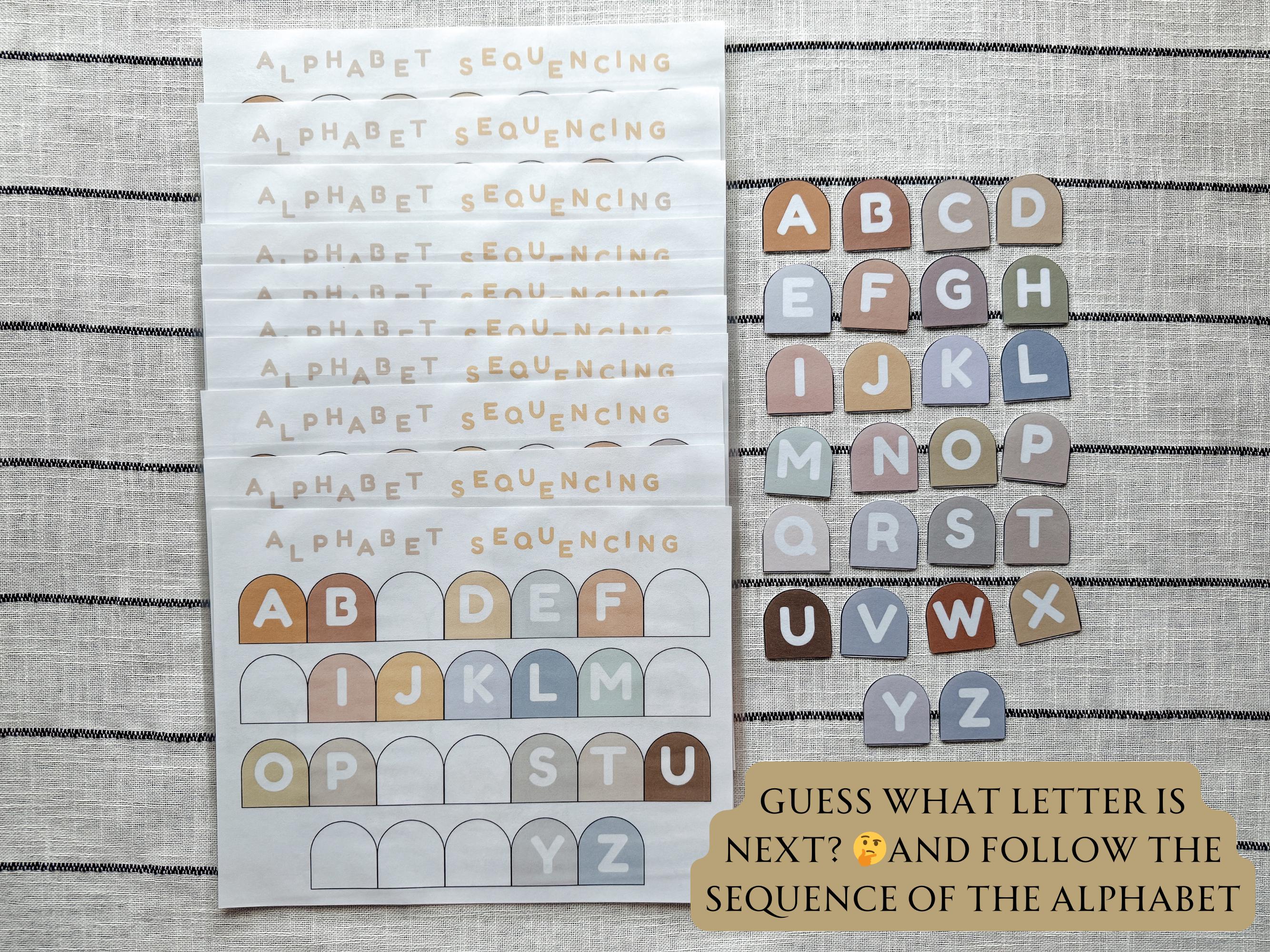 Alphabet Sequencing Game: Homeschool Learning Activity (printable) - Etsy