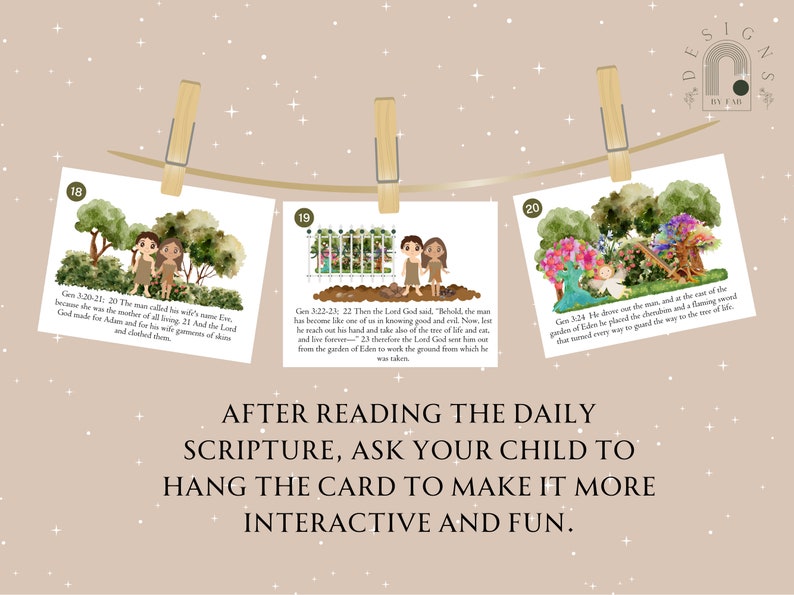 Adam and Eve Complete Bible Story Cards for Children Interactive Lesson ...