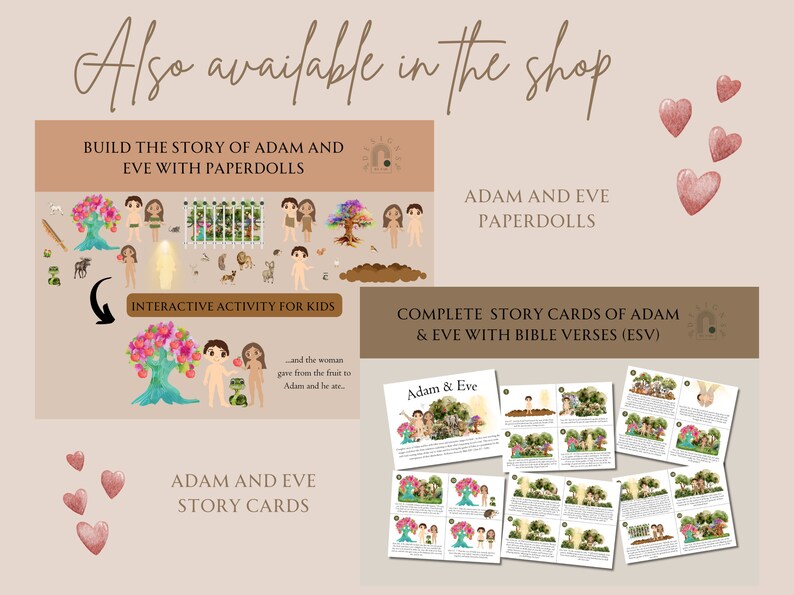 Adam and Eve Spinner Wheel Bible Story for Children Activity Craft ...