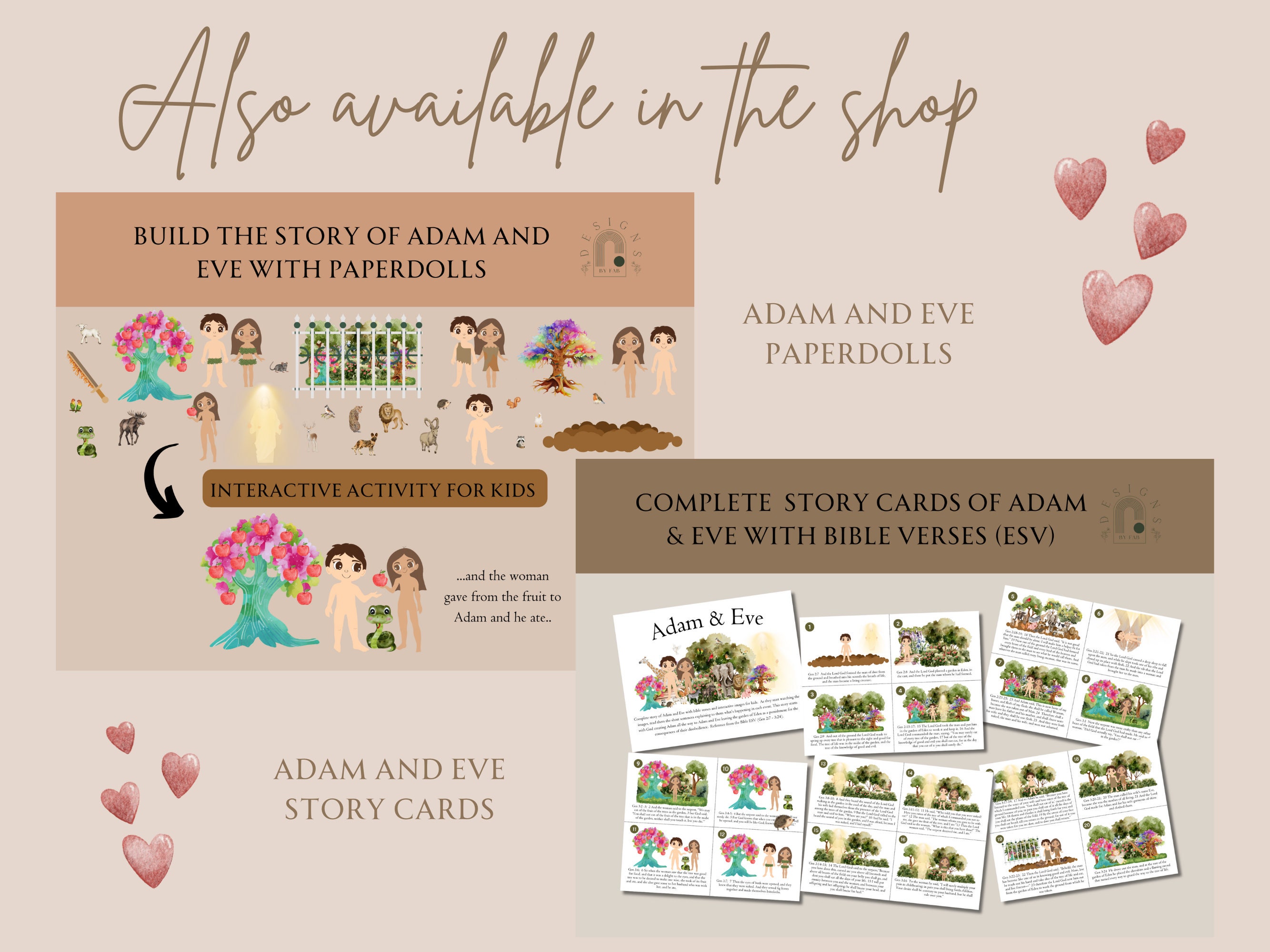 Adam and Eve Spinner Wheel Bible Story for Children Activity Craft ...