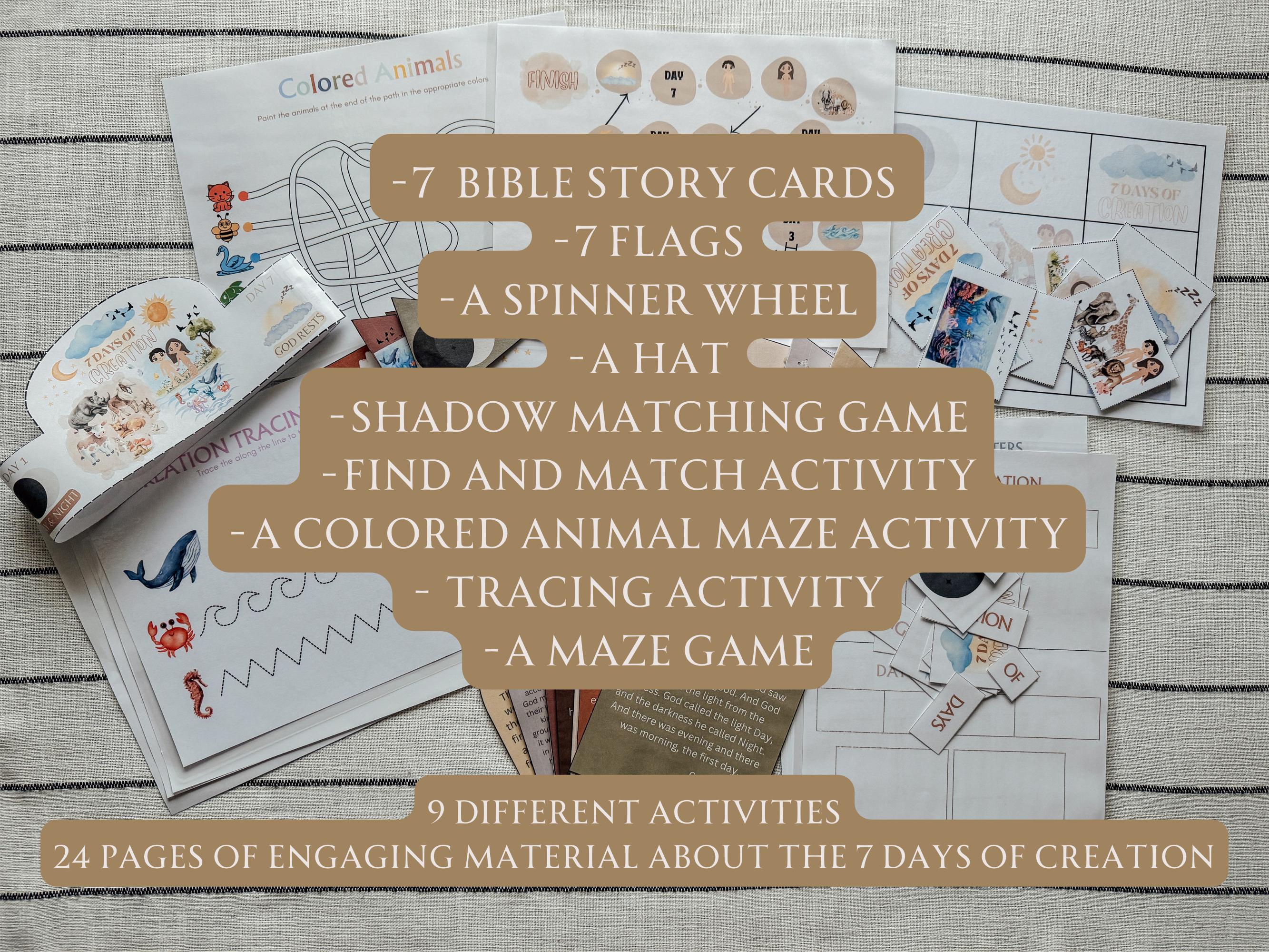 7 Days of Creation Bundle Digital Download the Beginning Bible Story ...