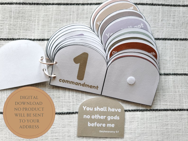 10 Commandments Church Quiet Busy Booklet for Children Bible Activity ...