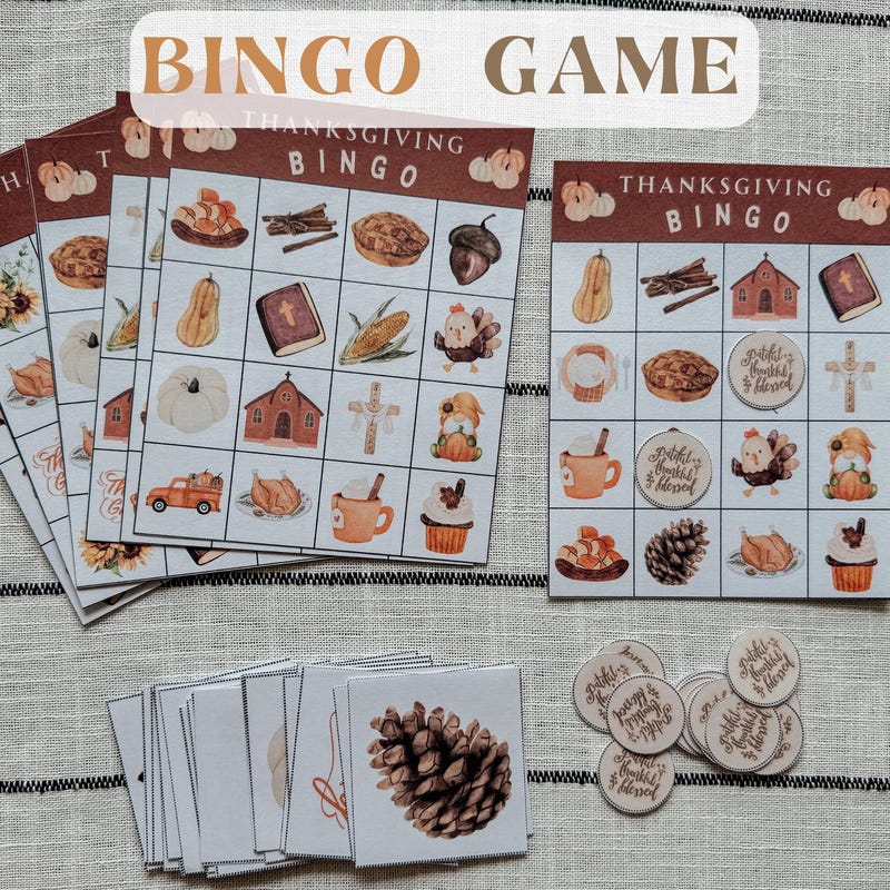 Thanksgiving Bingo - Etsy