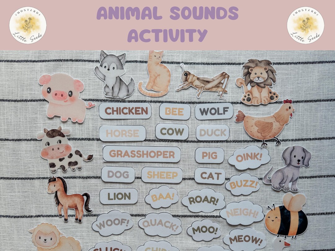 Animal Sounds Activity Homeschool Engaging Lesson for Toddlers ...
