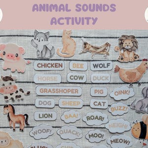 Animal Sounds Activity Homeschool Engaging Lesson for Toddlers ...