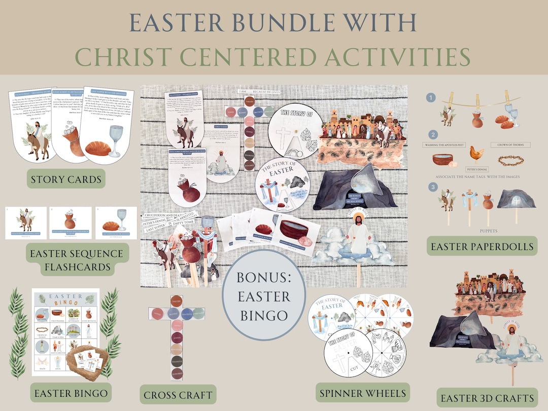Easter Activity Lessons for Kids Christ Centered Activities Easter ...