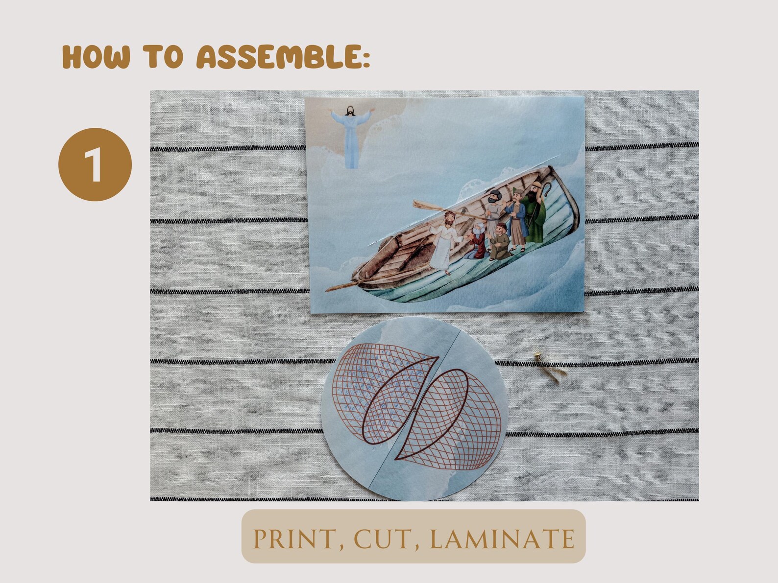 Miraculous Catch of Fish Printable Miracles of Jesus Crafts Bible Hands ...