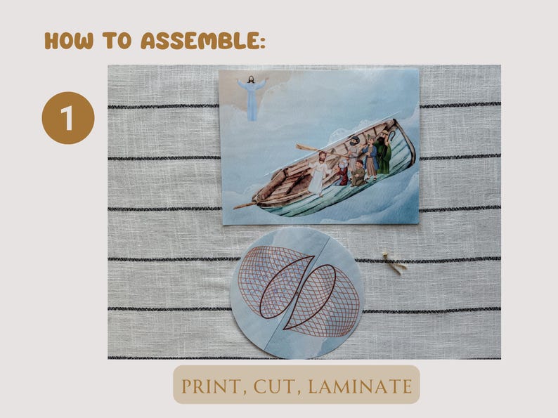 Miraculous Catch of Fish Printable Miracles of Jesus Crafts Bible Hands ...