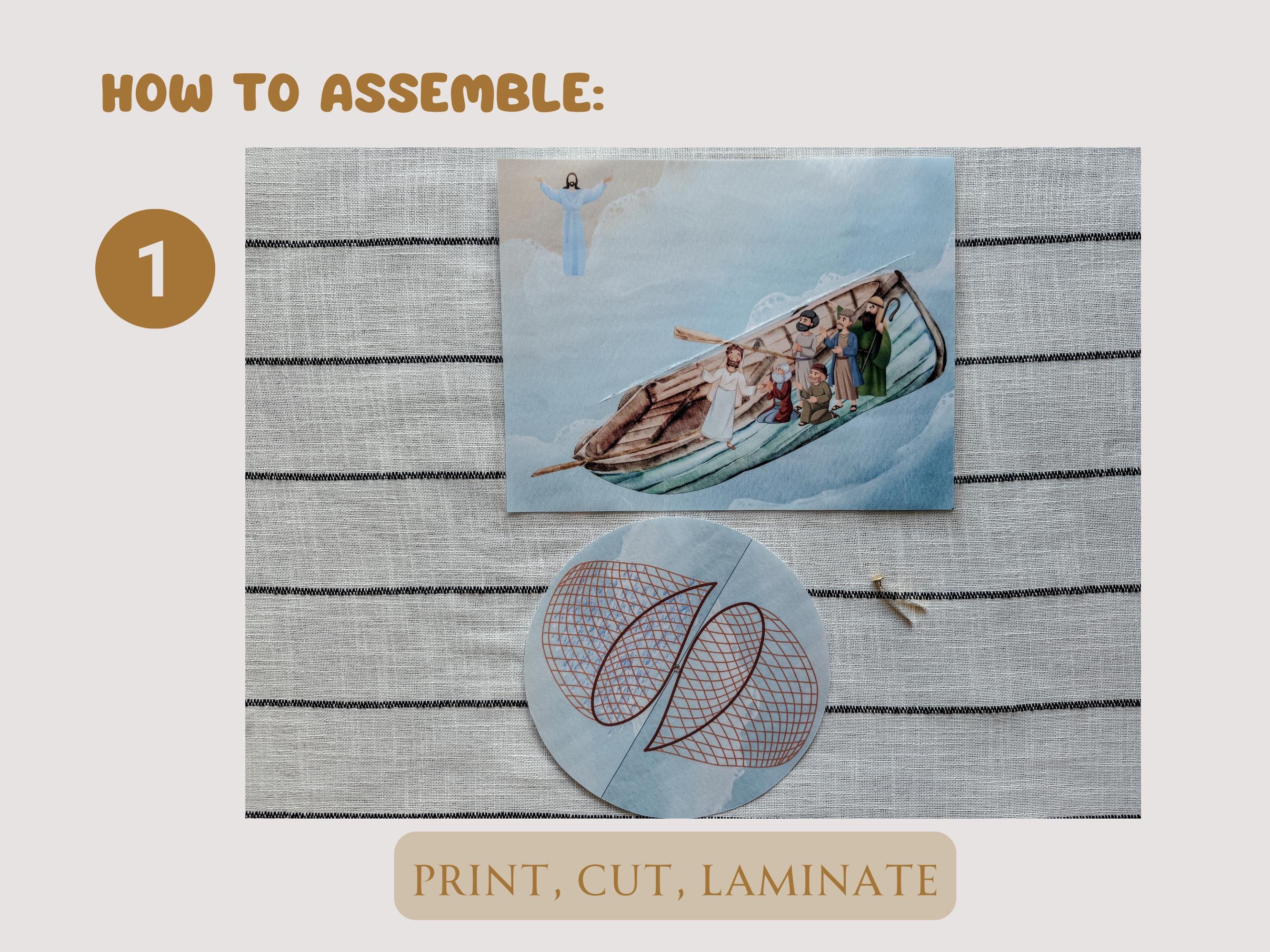 Miraculous Catch of Fish Printable Miracles of Jesus Crafts Bible Hands ...