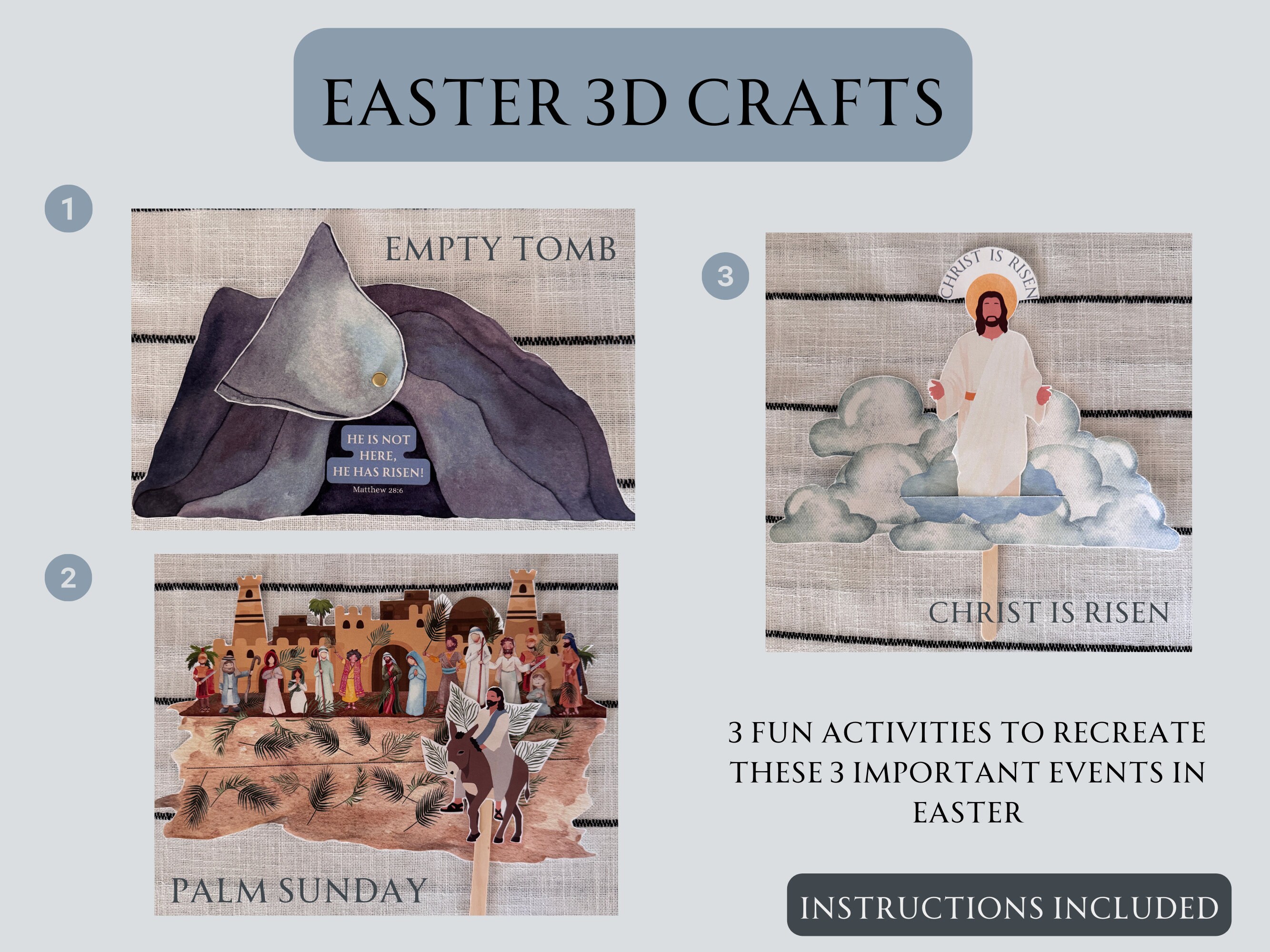 Easter Bible Story for Kids Easter Activities Printable Pack Easter ...