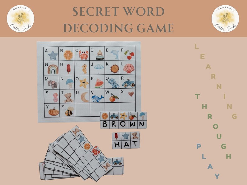 Reading and Writing Activity Secret Word Game Decoding Letters ...