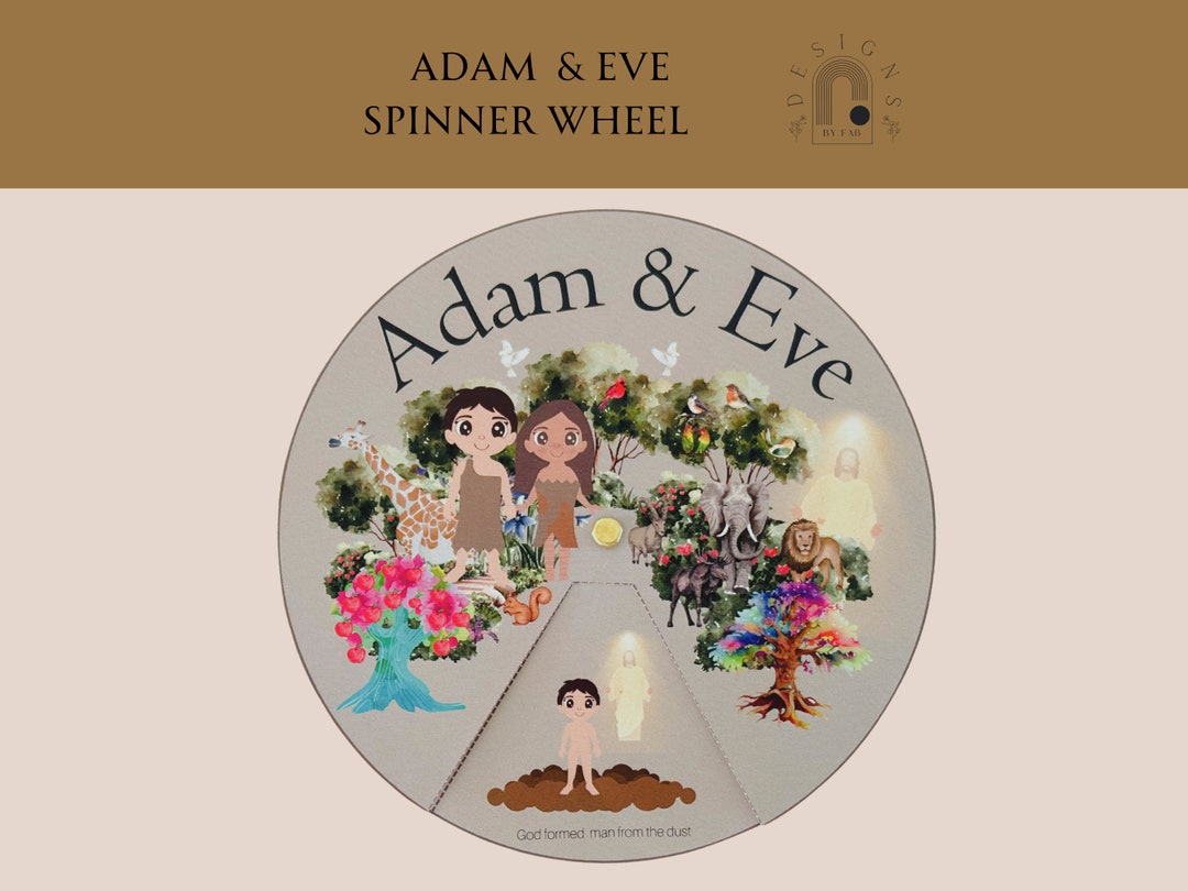 Adam and Eve Spinner Wheel Bible Story for Children Activity Craft ...