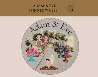 Adam and Eve Spinner, Garden of Eden Bible Story, Sunday School Craft, Vacation Bible School ...
