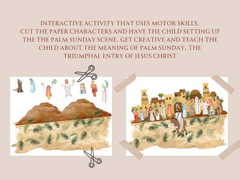 Easter Palm Sunday Printable Paper Crafts Easter Fun Activities for ...