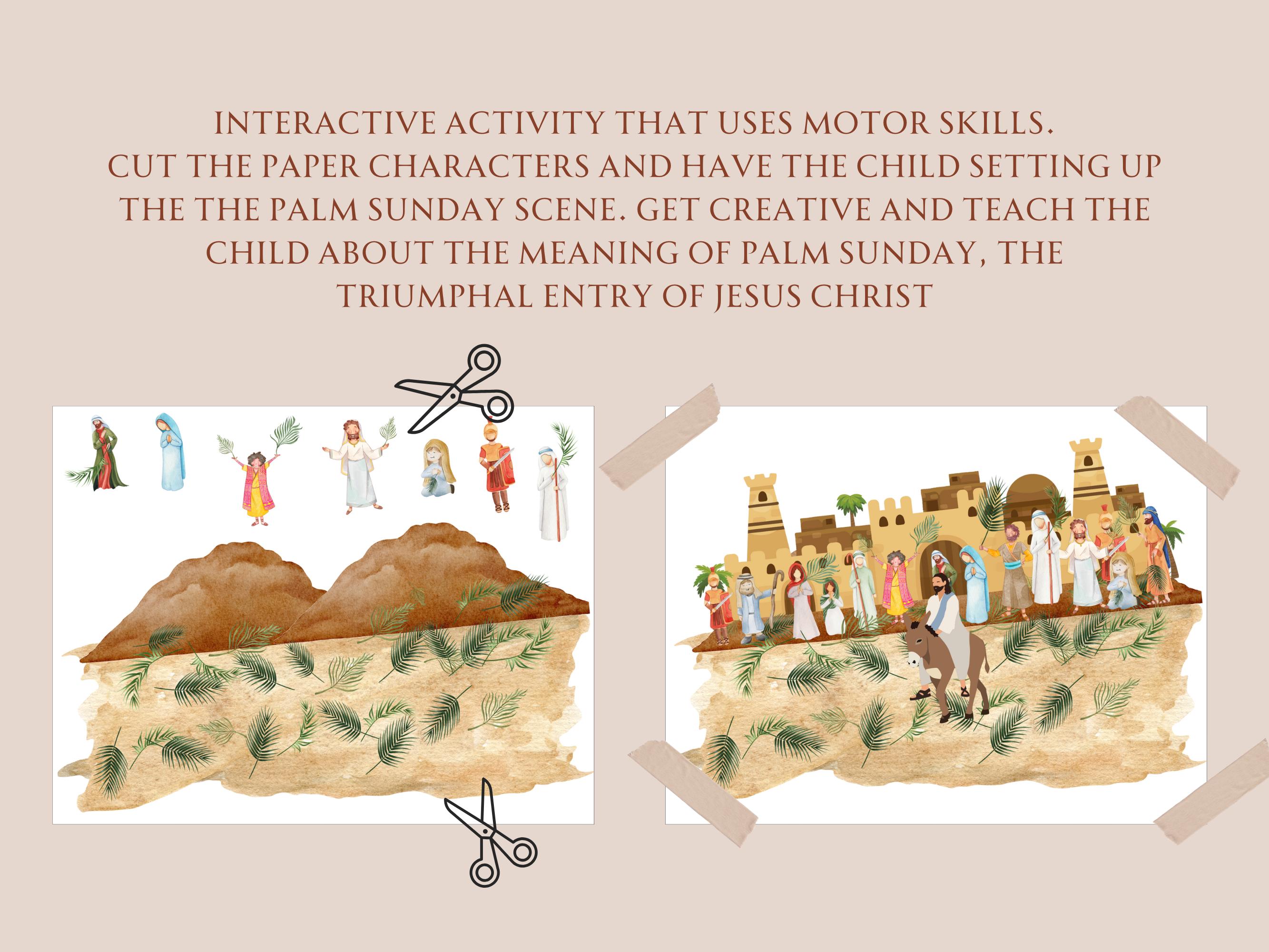 Easter Palm Sunday Printable Paper Crafts Easter Fun Activities for ...