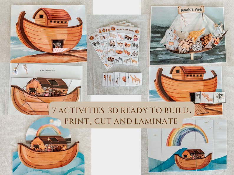 Noah's Ark Engaging and Interactive Activities With Game Bundle Bible ...