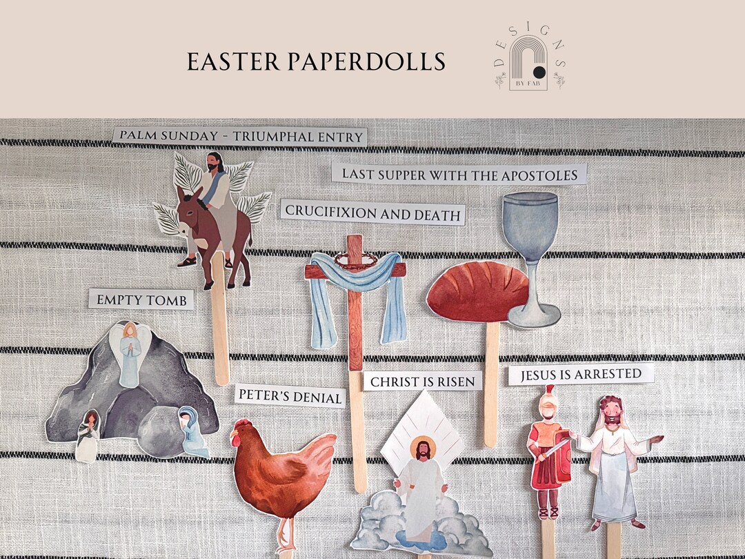 Paper Doll Easter Printable Bible Story Resurrection Fun Games ...