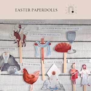 Paper Doll Easter Printable Bible Story Resurrection Fun Games ...