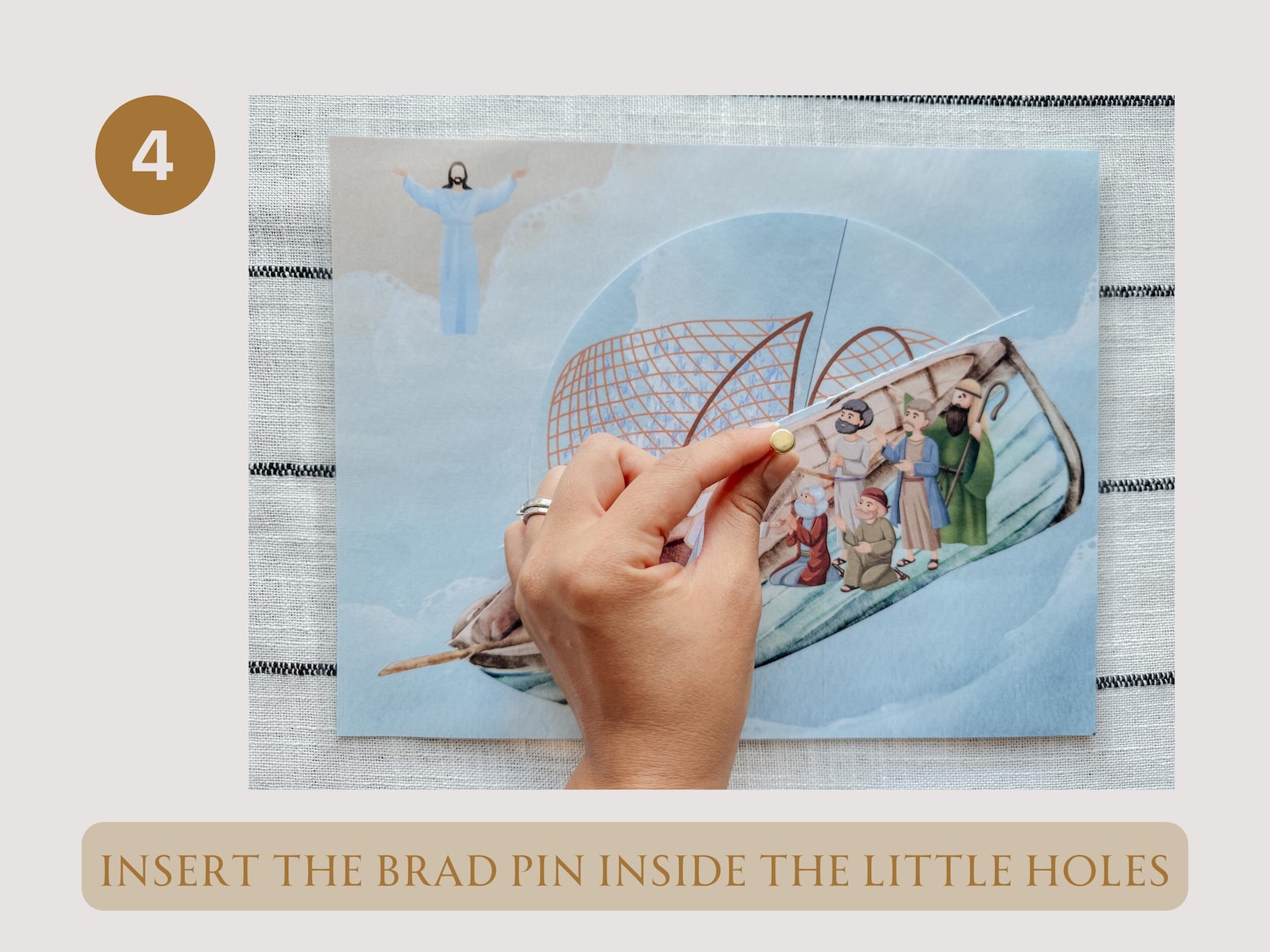 Miraculous Catch of Fish Printable Miracles of Jesus Crafts Bible Hands ...