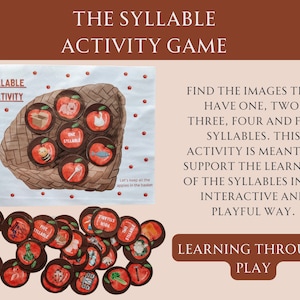The Syllable Sorting Game Worksheet Homeschool Preschool Activities ...
