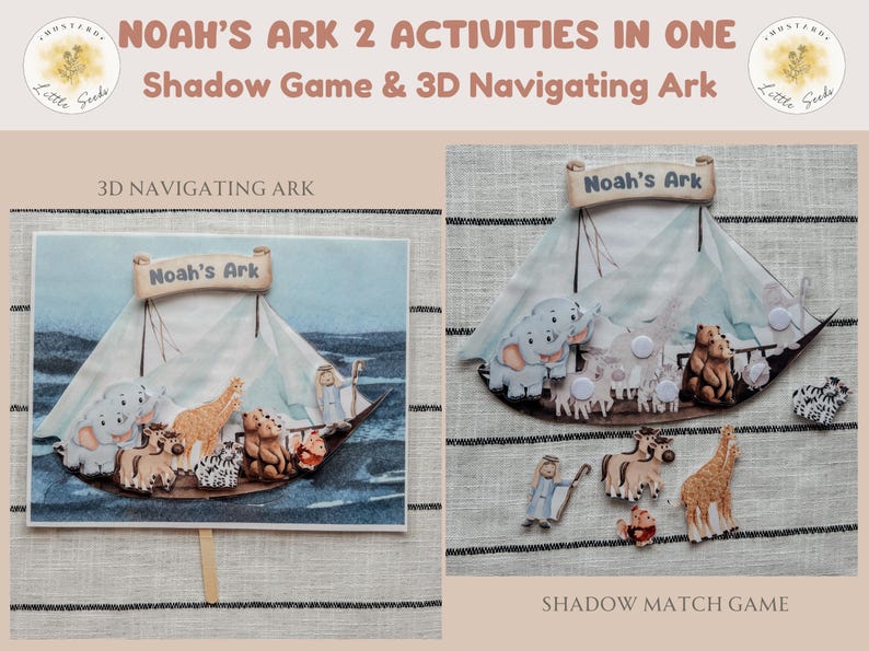 Noah's Ark Printable Craft Bible Activity for Children Toddlers ...