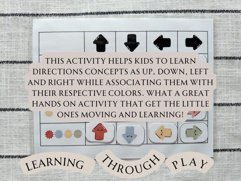 Directions Learning Activity Game Homeschool Engaging Lesson for Kids ...