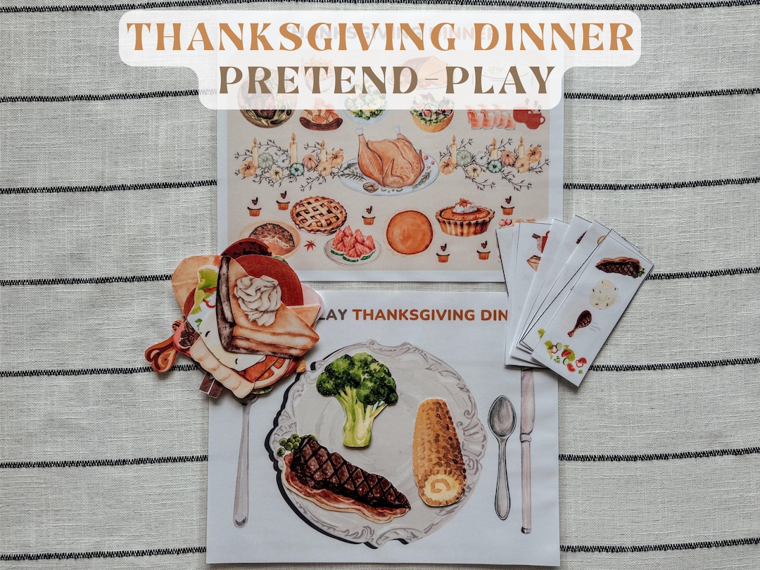 Thanksgiving Game Pretend Dinner Play Screen Free Kid's Activity Family ...