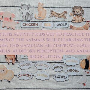 Animal Sounds Activity Homeschool Engaging Lesson for Toddlers ...