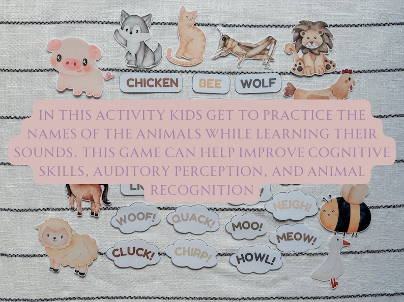 Animal Sounds Activity Homeschool Engaging Lesson for Toddlers ...