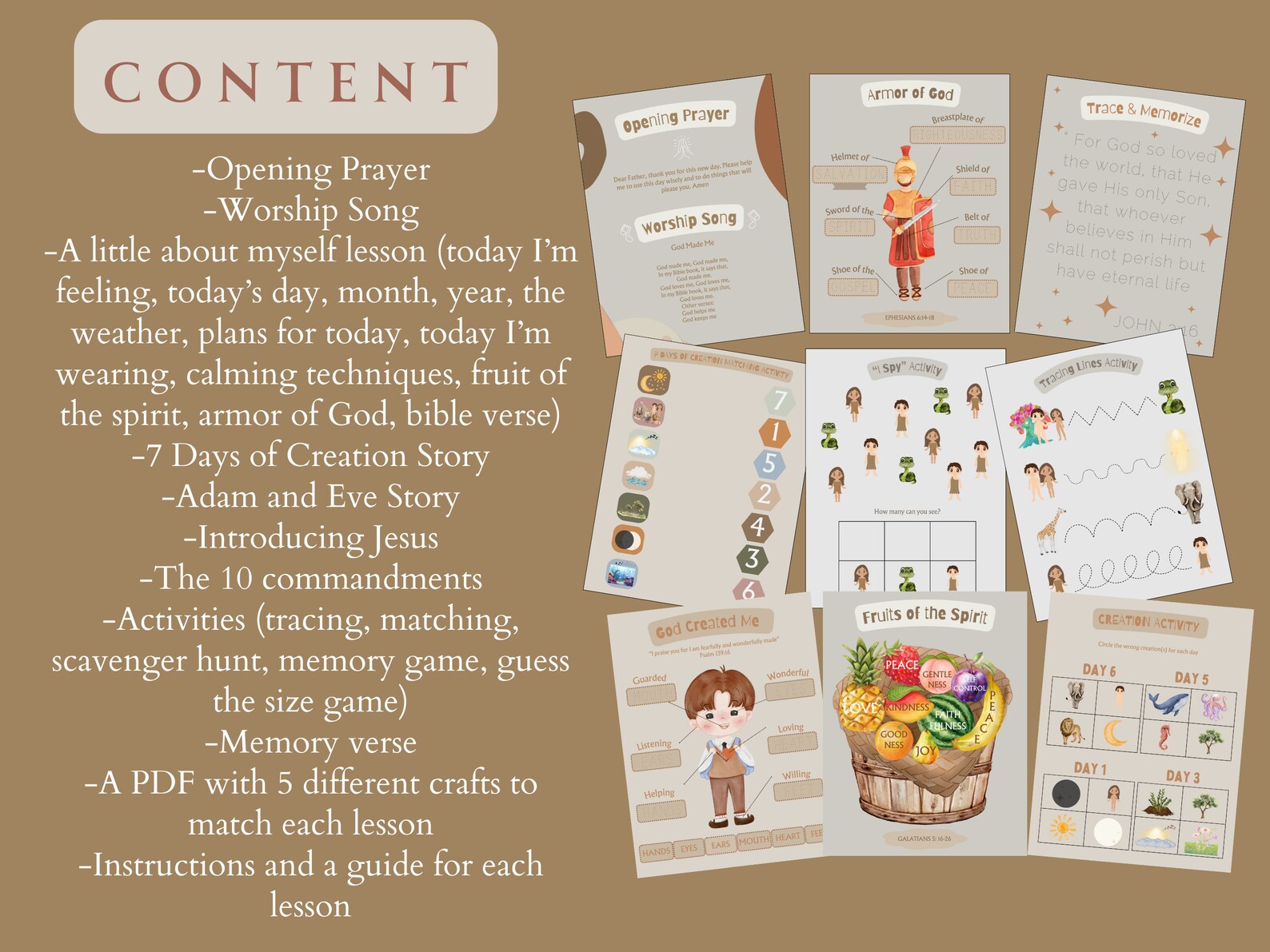 Morning Menu Gospel Based for Kids Homeschool Christian Planner Unit ...