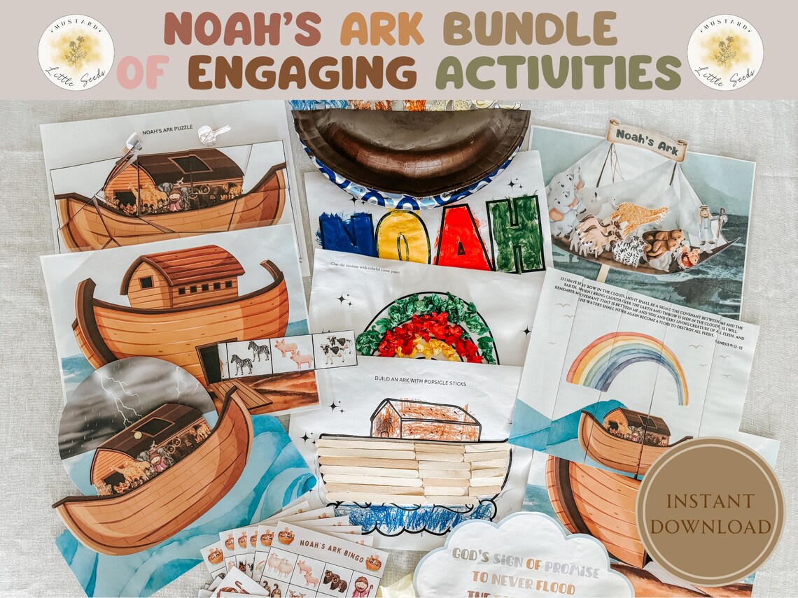 Noah's Ark Engaging and Interactive Activities With Game Bundle Bible ...