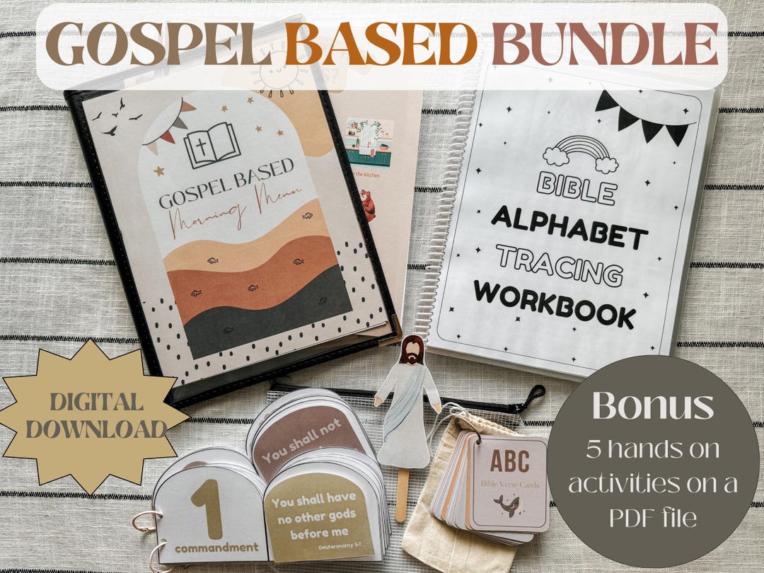 Gospel Based Bundle Digital Download Morning Menu ABC Bible Cards 10 ...