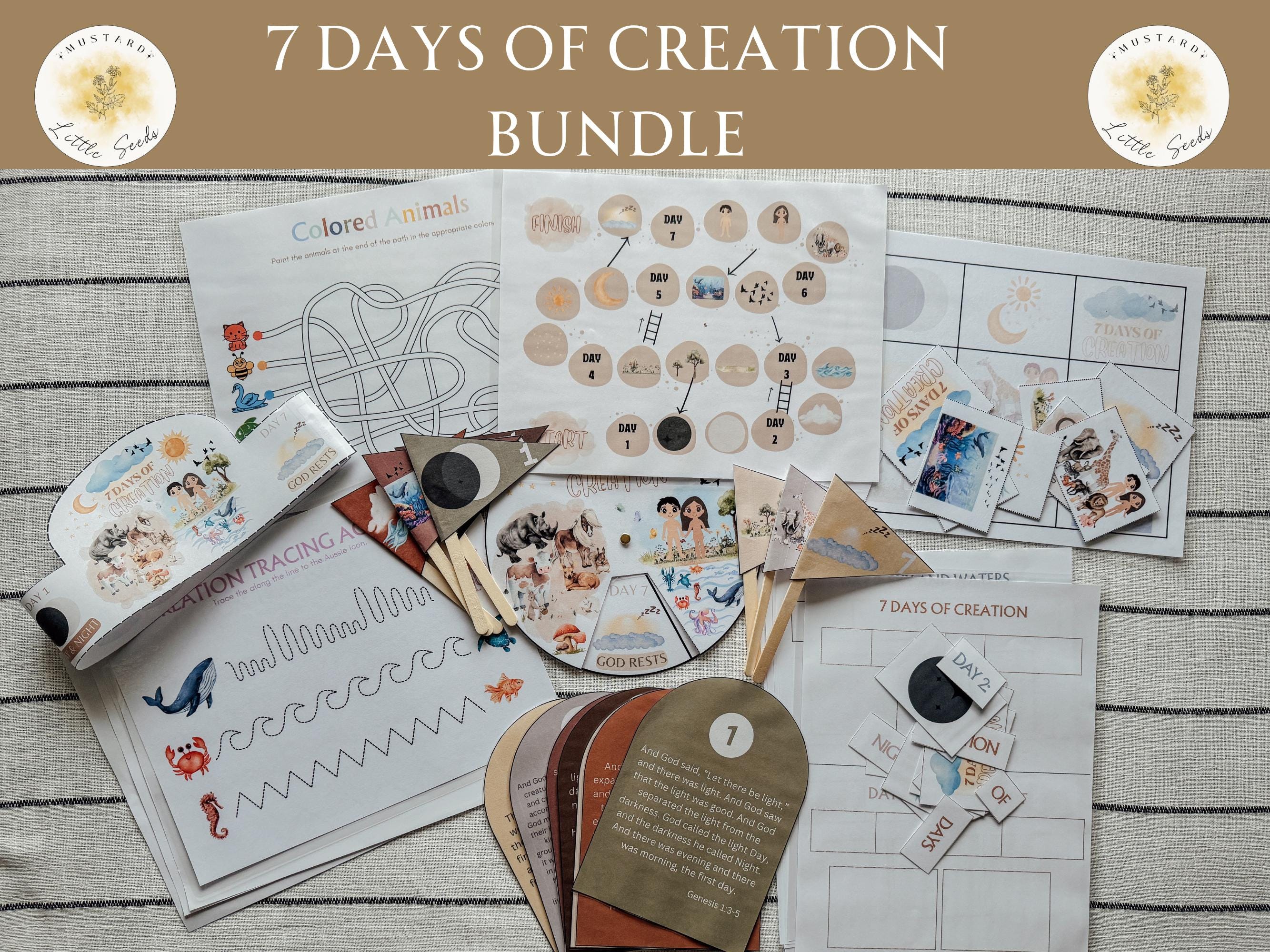 7 Days of Creation Bundle Digital Download the Beginning Bible Story ...